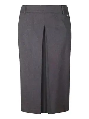 Herno Pleated Midi Skirt - Grey