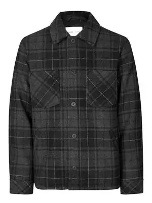 SAMSOE SAMSOE Pally Plaid Overshirt - Grey