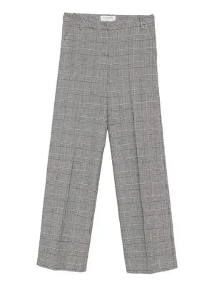 ERMANNO FIRENZE Checked Trousers - Black