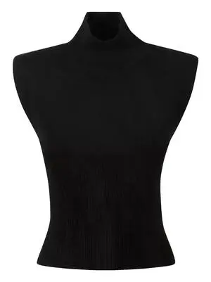 DONDUP Ribbed Turtleneck Top - Black