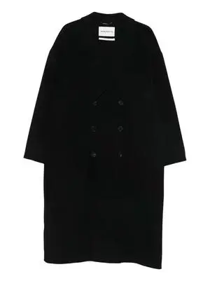 AMARANTO Double-breasted Coat - Black