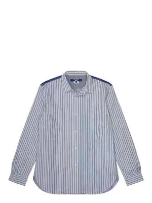 Junya Watanabe Striped Panelled Shirt - Blue