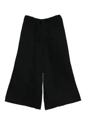 Comme Des Garçons Elasticated-waistband Cropped Trousers - Black