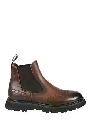 DOUCAL'S Leather Chelsea Boots - Brown