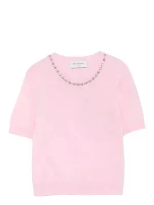 ERMANNO FIRENZE Crystal-embellished Top - Pink