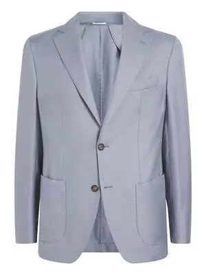 Eleventy Silk-cashmere Blazer - Blue