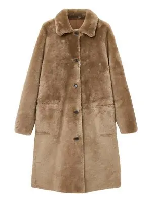 ALLSAINTS Serra Shearling Reversible Coat - Brown