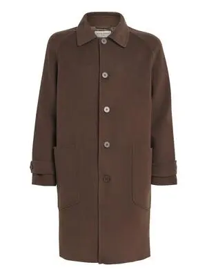 Officine Générale Wool Bryce Overcoat - Brown