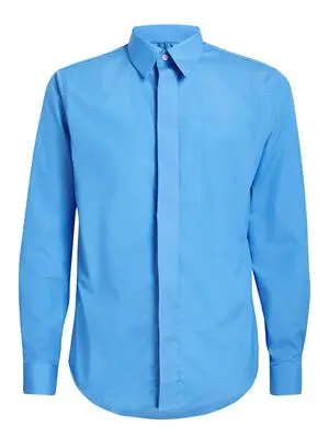 Sandro Cotton Hidden Shirt - Blue