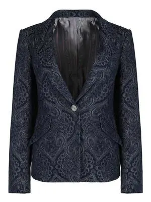 Etro Jacquard Denim Jacket - Blue