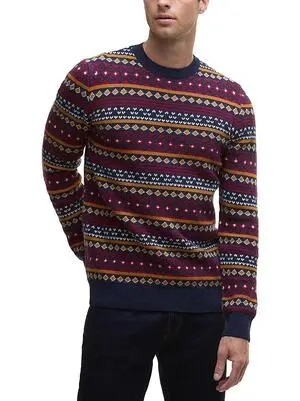 Barbour Fair Isle Crewneck Sweater - Navy