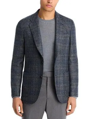 Paul Smith Melange Plaid Soft Jacket - Navy/brown