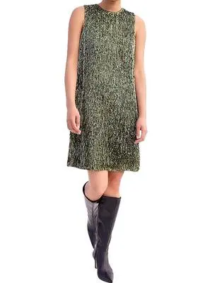RO & ZO Nina Drop Sequin Shift Dress - Green