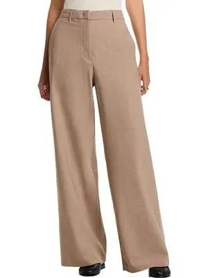 Fabiana Filippi Bi Stretch Wool Blend Wide Leg Pants - Acero