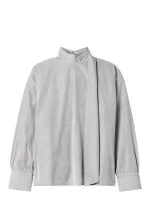 Maria Mcmanus Scarf-detailed Striped Blouse - Multi