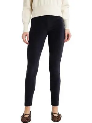 Hue Classic Stretch Corduroy Leggings Black