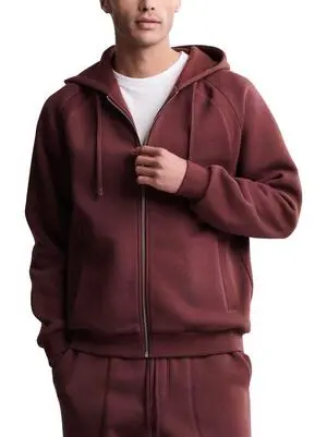Barefoot Dreams Fleece Zip Up Hoodie - Deep Aubergine