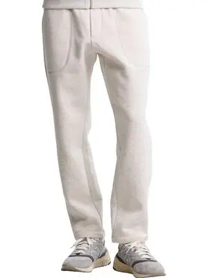 Barefoot Dreams Fleece Track Pants - Heather Cream