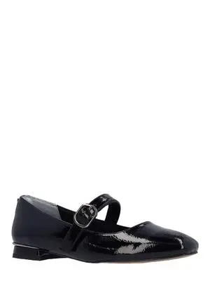 J. Reneé Faron Mary Jane Flat Black Patent