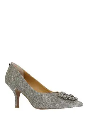 J. Reneé Ezara Pointed Toe Pumps - Pewter
