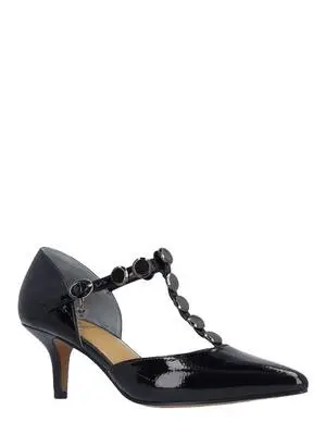 J. Reneé Mayven Pointed Toe Pump Black Patent