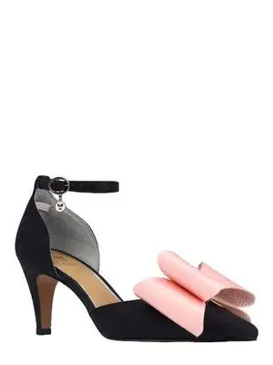 J. Reneé Ankle Strap Pointed Toe Pumps - Black/pink