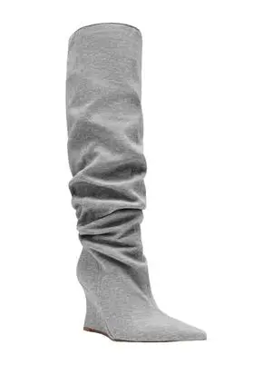 Steve Madden Distortion Knee High Boots - Grey