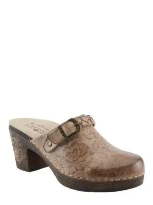 SPRING STEP SHOES Calliroe Platform Clog Beige Multi