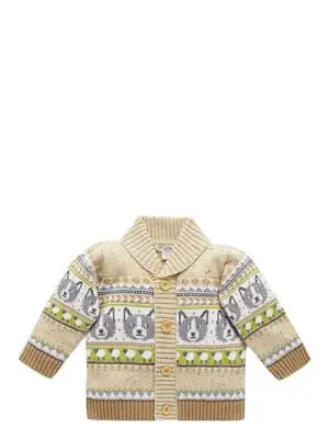 PUREBABY Sheep Dog Cardigan - Herding Farisle