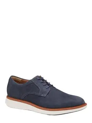 Johnston & Murphy Parker Waterproof Plain Toe Derby Navy Waterproof Nubuck