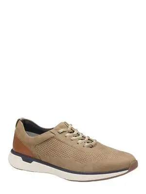 Johnston & Murphy Prentiss 2 Waterproof Sneaker - Taupe Tumbled Nubuck