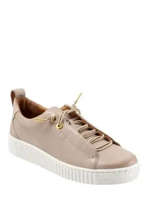 Eos Platform Leather Slip-on Sneakers - Stone