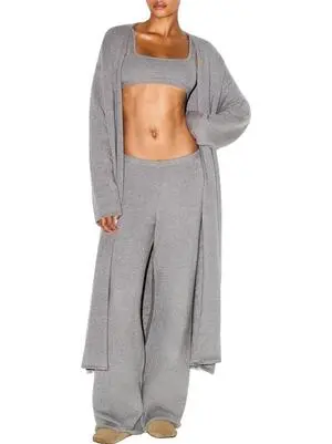 SKIMS Textured Knit Long Cardigan