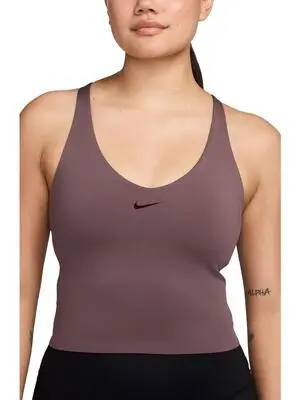 Nike Support Padded Sports Bra Tank - Tattoo/burgundy Crush