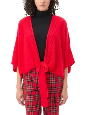 Trina Turk Tie-front Merino Wool Pullover - Moulin Rouge