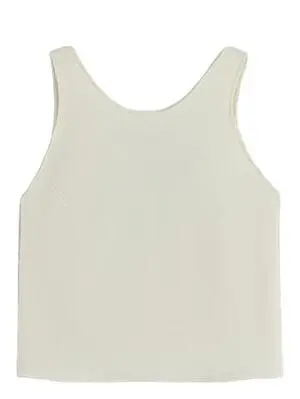 NOCTURNE Minimalist Sleeveless Crepe Top - Ivory