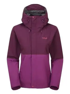 RAB Downpour Waterproof Jacket - Mulberry/plum