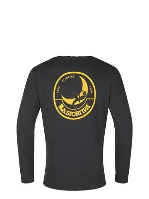 LA SPORTIVA Climbing On The Moon Crewneck Sweatshirt - Carbon/giallo