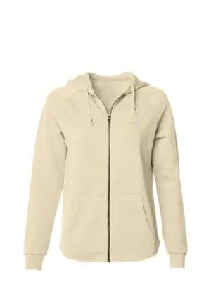 DALIX Bow Fleece Zip Up Hoodie - Bone