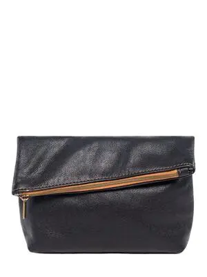 DEUX MAINS Asymmetric Makeup Bag Black