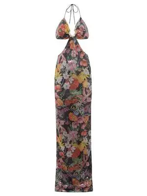 LUNA B Wildflower Maxi Dress - Printed Black