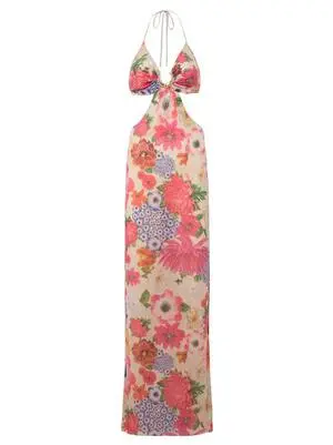 LUNA B Wildflower Maxi Dress - Printed Ecru