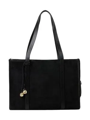 Sandro Suede Shopping Bag - Black