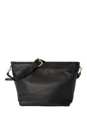 TAH Charlee Petite Leather Tote - Black