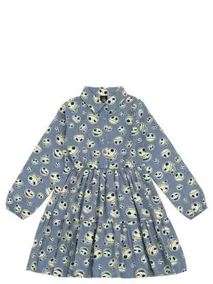 Disney Disney Long Sleeve Chambray Shirt Dress Jack Skellington Blue Blue