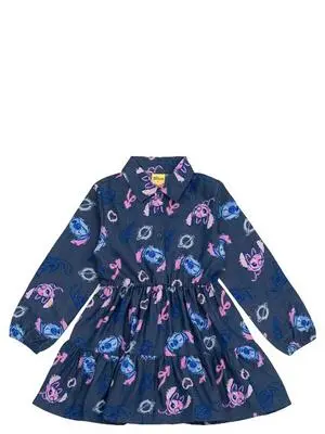 Disney Disney Long Sleeve Chambray Shirt Dress Lilo & Stitch Blue