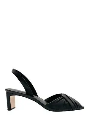 DANIELLA SHEVEL Riley Napa Leather Heel - Black