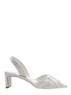 DANIELLA SHEVEL Riley Napa Leather Heel White