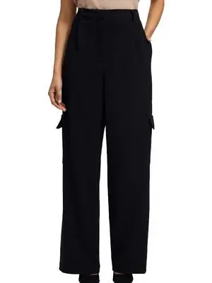 Foxcroft Elizabeth Wide Leg Pants Black
