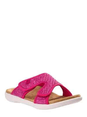 REVITALIGN Kholo Raffia Slide Sandal - Pink
